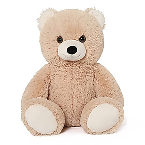 Tezituor Teddy Bear Stuffed Animal, Small 18 inch Teddy Bear Cute Plush Bear, Christmas Birthday Valentines Day Teddy Bear Gift for Girlfriend Girl Boy, Tan