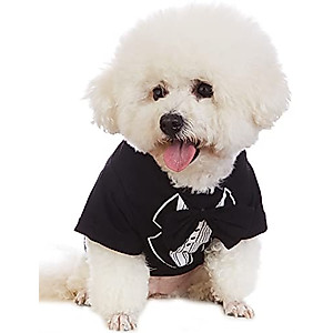 Coomour Dog Shirt Suit Pet Bowtie Costume for Small Medium Dogs Cats Wedding Party Formal Gentleman Clothes (L)