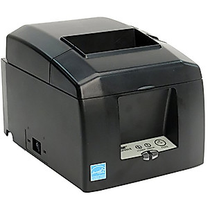 Star Micronics TSP654IIBi2 Bluetooth Thermal Receipt Printer with Auto Connect for iOS, Auto-cutter, and External Power Supply - Gray