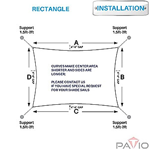 Patio Paradise 10' x 13' Ft 260 GSM Waterproof Sun Shade Sail-Light Grey Rectangle UV Block Durable Awning Canopy Outdoor Garden Backyard