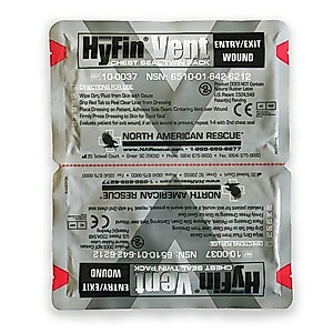 North American Rescue Hyfin Vent Chest Seal, 2 Count (5)