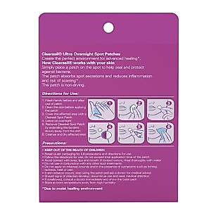 Clearasil Stubborn Acne Overnight Spot Pimple Patches, 18 Count (Pack of 3)