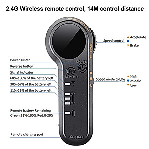 CAROMA 350W Electric Skateboard for Adults Teens, 27.5" 7 Layers Maple Electric Longboard with Remote, 12.4 MPH Top Speed, 8 Miles Max Range, 220lbs Max Load E Skateboard
