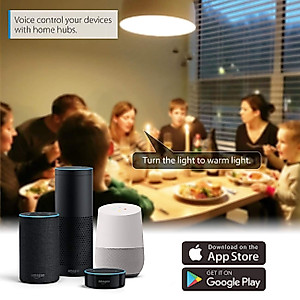 LVWIT Smart LED Bulbs, BR30 Wi-Fi Smart Light Bulb, E26 100W Replacement, Work with Alexa, Google Assistant, Tuya App, Dimmable 1300 Lumens RGB Color Changing Bulb (13W), No Hub Required, 2-Pack