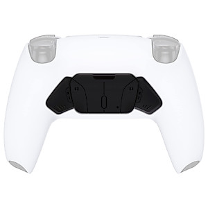 Solid Black Replacement Back Paddles Redesigned K1 K2 K3 K4 Back Buttons Keys Set for eXtremeRate RISE4 Remap Kit for PS5 Controller - Only Buttons, Without the Controller & RISE4 Remap Board