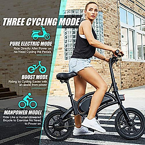 ANCHEER 500W Electric Bike Electric Commuter Bike, APP Control Folding Ebike 14'' Electric Bicycle, 20MPH Adults/Teens City Ebike and 48V 7.5Ah Battery