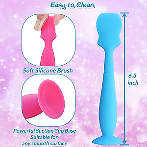 Baby Diaper Cream Spatula Applicator, 3 Pack Butt Paste Spatula Diaper Cream Brush for Baby, Soft Silicone Diaper Rash Cream Brush Butt Spatula,Large Size (Blue,Grey,White)