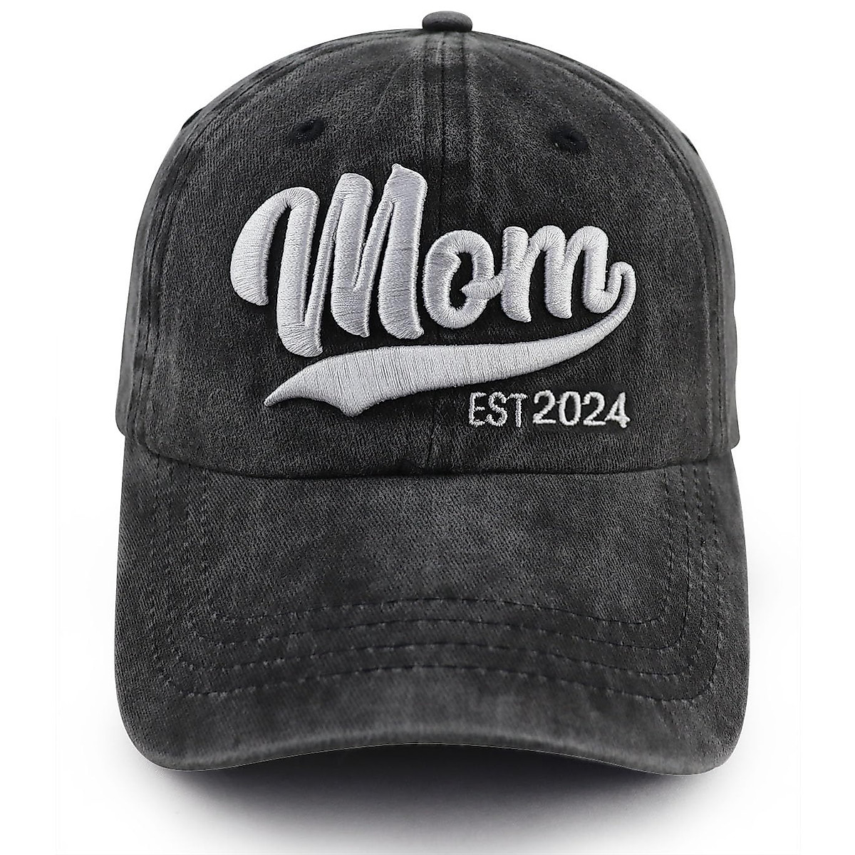 New Mom Gifts for Women, Funny Mom Est 2024 Hat, Adjustable Cotton 3D Embroidered Pregnancy Must Haves Baseball Cap, Mothers Day Birthday Gifts for Her Wife New Moms Pregnant Mama Friends Sister