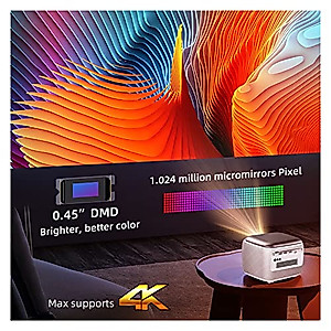 R20 3D Auto Focus Smart Android WiFi Portable LED DLP Outdoor Home Theater Projector for 4K Full HD 1080P with Battery