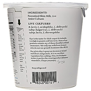 siggi's® Icelandic Strained Nonfat Yogurt, Plain, 24 oz. Multiserving Container – Thick, Protein-Rich Yogurt Snack