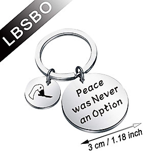 CENWA Peace was Never an Option Goose Keychain Goose Game Lover Gift (Goose Keychain)