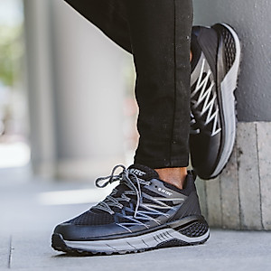 HI-TEC Destroyer Low Women’s Running Shoes, Lightweight Mesh Athletic Sneakers for Women - Black, 10 Medium