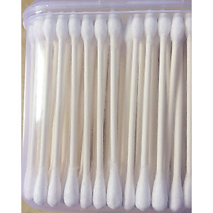 Paper Stick Cotton Swabs/180CT - Double Tipped Compact Quality Cotton Heads - Strong Toughness Handle - Multipurpose, Safe, Highly Absorbent (1 Pack)