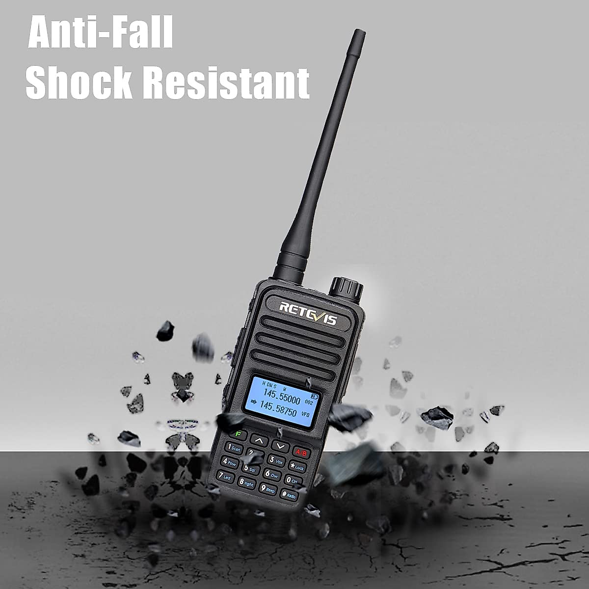 Retevis RT85 2 Way Radios Walkie Talkies Long Range, Walkie Talkies with Speaker Mic, Professional Two Way Radios for Manufacturing, Industrial, Worksite(4 Pack)