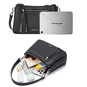 BOSTANTEN Leather Purses for Women Small Shoulder Bag Hobo Crossbody Handbags