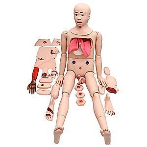 PreAsion Manikin Training 24 Wound ModulesTrauma Manikin Care Multi Functional Anatomical Human Model Advanced Training Manikin Model Demonstration Manikin for Men and Women Life-Size Nursing Model