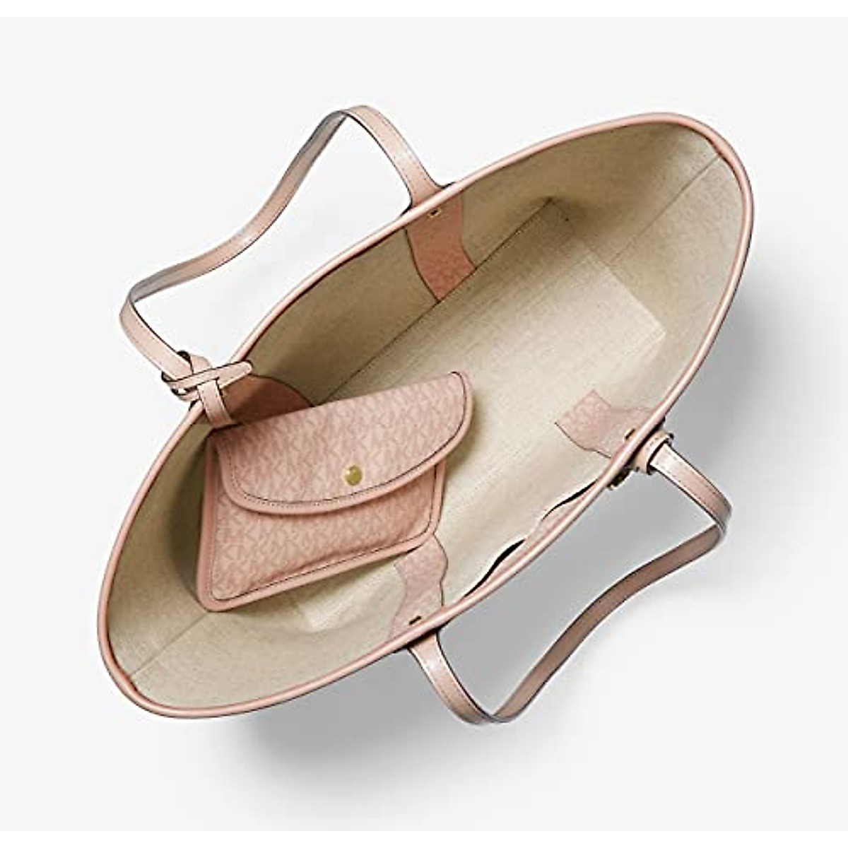 MICHAEL Michael Kors Eva Large Two-Tone Graphic Logo Tote Bag - Ballet