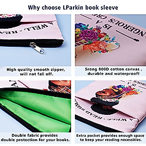 A Well-Read Woman is A Dangerous Creature Book Sleeve, Book Sleeves with Zipper, Book Covers for Paperback, 11 X 8.5 Inch, Book Lovers Gifts