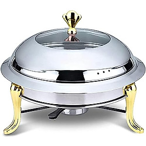 Chafing Dishes Chafing Dish Buffet Set, Food Warmers Server Warming Tray Round Rectangular Chafers, Stainless Steel Square Chafer, Round Food Warmer Chafing For Catering Warmer Chafer Set, Energy Effi
