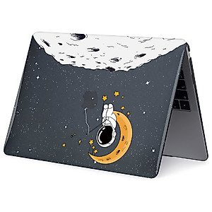 Case Compatible with MacBook Air 13 inch 2020 2019 2018 Models: A2337 M1/ A2179/ A1932 with Touch ID, Plastic Hard Shell Case & Keyboard Cover Skin for Mac Air 13 Retina - Astronaut