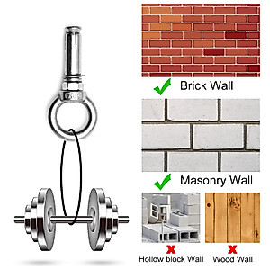 MroMax Expansion Lifting Eyebolt M8x50mm Eye Ring Bolt 2.95" Length 304 Stainless Steel Expansion Bolts with Nuts Eye Hooks Anchor Fastener for Concrete Wall Masonry Ceiling Silver 5Pcs