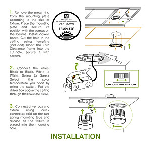 ASD Trimless 3 Inch LED Recessed Light, 12W 120V Commercial LED Downlight, Canless Dimmable LED Downlights for Ceiling with J-Box, 5 CCT 2700K-5000K, CRI 90+, IC Rated, ETL, Energy Star, White 18 Pack