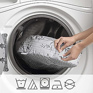 Boppy Nursing Pillow Best Latch, Gray Pennydot Leaf Stripe, Lactation Consultant Created, Firm Contoured and Plush Sides for Breastfeeding Options, Padded Belt, Plus Sized to Petite, Machine Washable