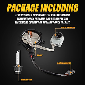 RANSOTO Xenon HID Headlight Ballast Control Unit with Igniter & D2S Bulb Compatible with Nissan 350z 370z Altima Murano Rogue Infiniti G35 G37 Fx35 Fx45 Qx56 Qx70 Replaces 28474-89904 28474-8991A
