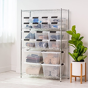 IRIS USA 4 Shelf Wire Storage Unit, Silver