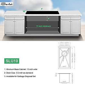 30 Undermount Kitchen Sink - Sarlai 30" Stainless Steel 16 Gauge Single Bowl Sinks, 30x18 Inch Sturdy Deep Bowl Basin Sink