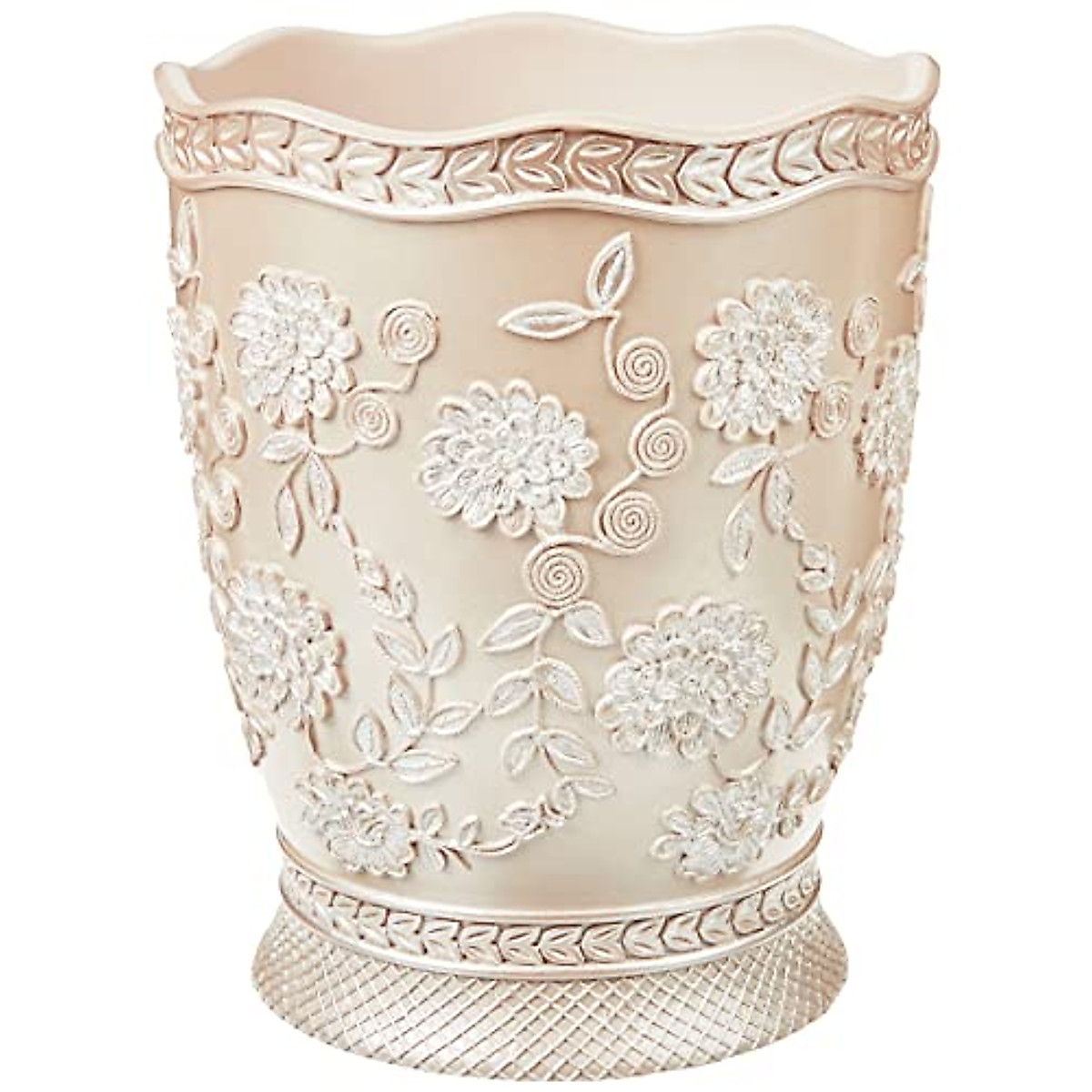 Popular Bath 942668 Rose Vine, Waste Basket, Beige-Taupe