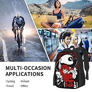 DHOUTSL Backpacks Ranma Anime ½ Laptop Backpack Unisex Multipurpose Double Shoulder Bag for Camping Travle Work Hiking Gifts