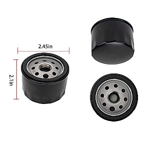 796031 Air Filter with 696854 Oil Filter Replaces for John Deere D100 D110 D125 D130 Fits for Husqvarna Yta22V46 Yth22V46 Yth24V48 Hu800Awd, BS 591334 492932 310000 Engine Lawn Mower