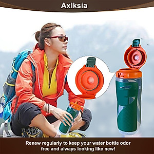 Axlksia 8 Pcs Replacement Gasket Compatible with Gatorade Water Bottle, Food Grade Silicone Gasket Replacement for 30 oz Gatorade Gx Bottle, Silicone Lid Seal Replacement for 30oz Gatorade GX Pods