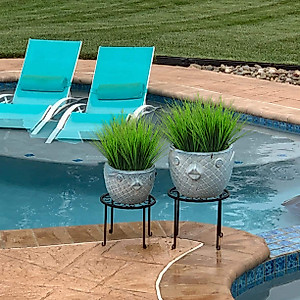 Bird Fiy Artificial Greenery Plastic Wheat Grass Fake Leaves Shrubs Greenery Bushes Indoor Outside Home Garden Office Verandah Wedding Decor / 4Pcs