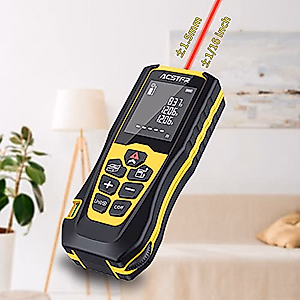 ACSTFR Laser Distance Measure, 165ft Laser Distance Meter, Area Volume and Curved Path Measurement, M/in/Ft Unit Switch with HD LCD Display