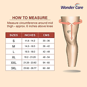 Wonder Care Knee Immobilizer Brace for Knee support for dislocation injuries ligament tear wraparound knee stabilizer splint for men & women (19” long) Grey-Small