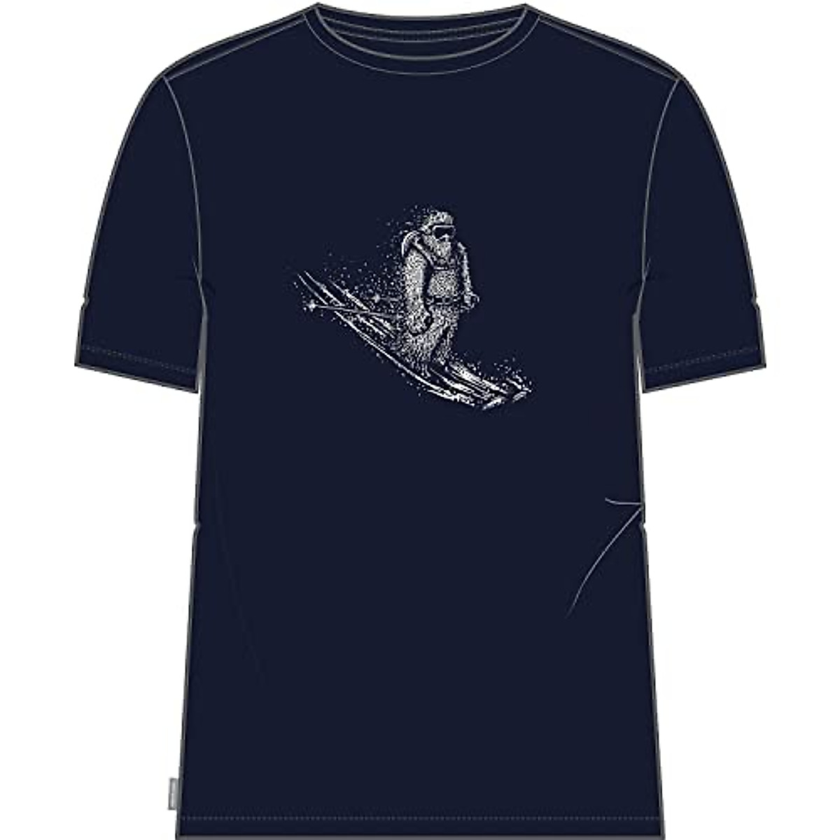 Icebreaker Merino Men's Standard Tech Lite II SS Tee Skiing Yeti, Midnight Navy
