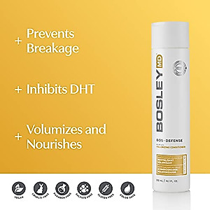BosleyMD BosDefense Volumizing Conditioner for Light Thinning Hair, Color-Treated 10.1 Ounce