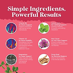 Complete Herbal Menopause Supplement for Women - Multibenefit Menopause Relief Hormone Balance for Night Sweats Mood and More with Dong Quai Vitex Chaste Berry and Black Cohosh - 30 Servings