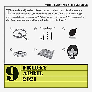 Mensa 365 Brain Puzzlers Page-A-Day Calendar 2021