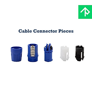 Neutrik NAC3FCA PowerCon Lockable Cable Connector for Professional Audio Equipment. Perfect for DJs, Musicians, High Power Amplifiers - 4 Pack