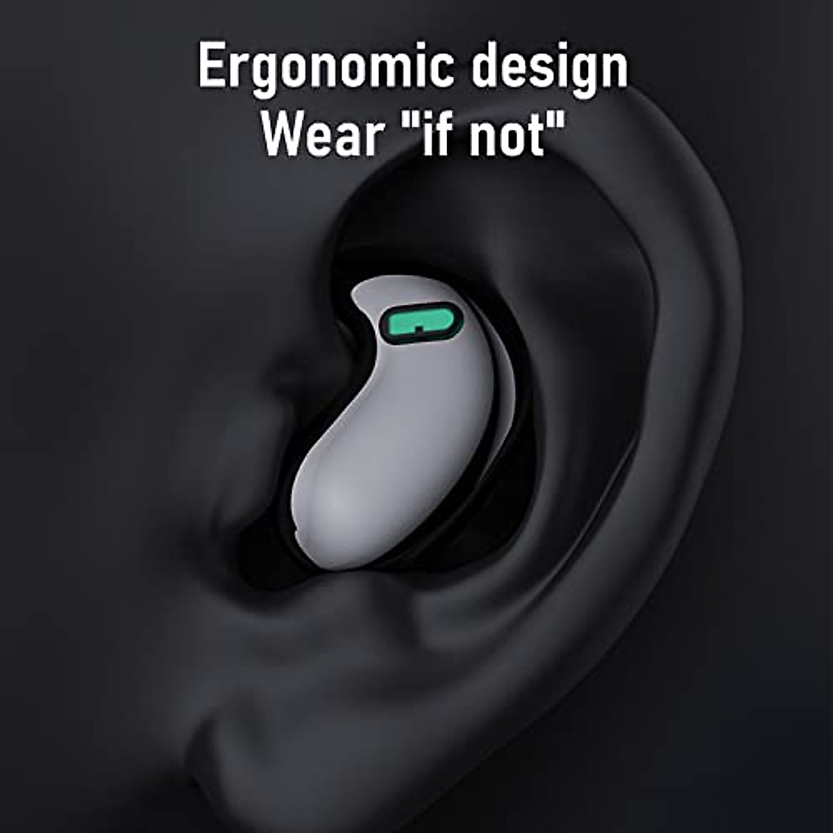 Bluetooth 5.2 Earphones Wireless Earbuds with Wireless Charging Case,with Earhooks Headset Built-in Mic for Sport,Clear Calls,Work,Music