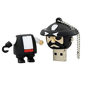 2.0 Captain Hook Pirate 16GB USB External Hard Drive Flash Thumb Drive Storage Device Cute Novelty Memory Stick U Disk Cartoon