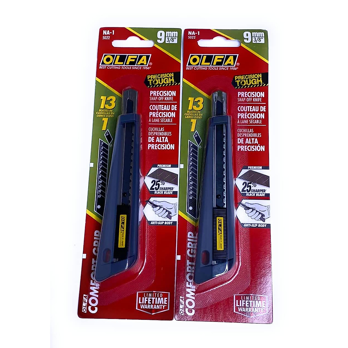 Olfa NA-1 HandSaver Cushion Grip Cutter (2 Pack)