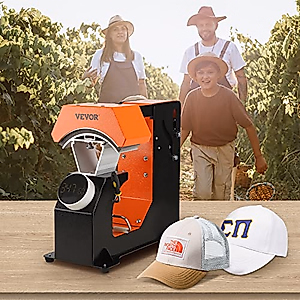 VEVOR 3-in-1 Auto Hat Heat Press Machine for Caps - No Crease, Automatic Release&Press Knob-Style Digital Control Panel, with 3pcs Interchangeable Platens(6.6" x 2.7", 6.6" x 3.8", 6.1" x 3")