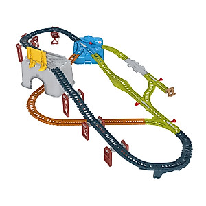 Thomas & Friends Toy Train Set TrackMaster Builder Bucket, 25 Track Pieces in a Storage Container for Preschool Pretend Play Kids Ages 3+ Years