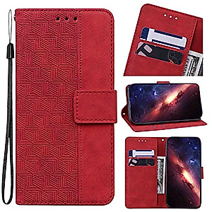 Fansipro Phone Cover Wallet Folio Case for Sony Xperia 1 III, Premium PU Leather Slim Fit Cover for Xperia 1 III, 2 Card Slots, Comfortable to Carry, Red
