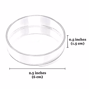 JOR Shrimp, Frog & Gecko Feed Bowl, 2.5-Inches Wide, 0.5, Inches Depth, Tough Borosilicate Glass, Heavy-Duty, Transparent Basin, 1 pc per Pack