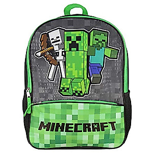 Bioworld Minecraft Shimmer Pixel Characters 16" Backpack